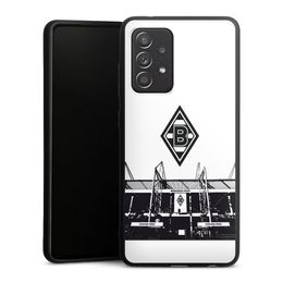 DeinDesign Galaxy A52s 5G Handy Premium Silikon H&uuml;lle Handyh&uuml;lle schwarz Case Die Fohlen Stadium Borussia M&ouml;nchengladbach Silikon Premium Case