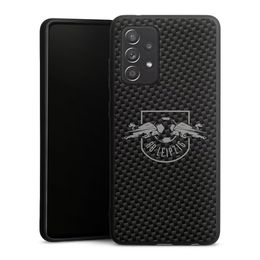 DeinDesign Galaxy A52s 5G Handy Premium Silikon H&uuml;lle Handyh&uuml;lle schwarz Case Carbon Metallic Look Rb Leipzig Silikon Premium Case