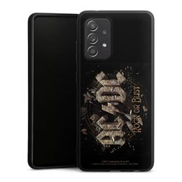 DeinDesign Galaxy A52s 5G Handy Premium Silikon H&uuml;lle Handyh&uuml;lle schwarz Case Acdc Official Licensed Product Rock Or Bust Silikon Premium Case