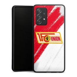 DeinDesign Galaxy A52s 5G Handy Premium Silikon H&uuml;lle Handyh&uuml;lle schwarz Case Official Licensed Product Logo 1. Fc Union Berlin Silikon Premium Case