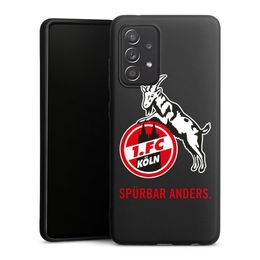 DeinDesign Galaxy A52s 5G Handy Premium Silikon H&uuml;lle Handyh&uuml;lle schwarz Case Official Licensed Product Transparent 1. Fc K&ouml;ln Silikon Premium Case