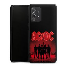 DeinDesign Galaxy A52s 5G Handy Premium Silikon H&uuml;lle Handyh&uuml;lle schwarz Case Band Acdc Official Licensed Product Silikon Premium Case