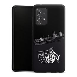DeinDesign Galaxy A52s 5G Handy Premium Silikon H&uuml;lle Handyh&uuml;lle schwarz Case 1. Fc K&ouml;ln Official Licensed Product Skyline Silikon Premium Case