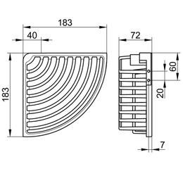KEUCO Eckschwammkorb Seifenk&ouml;rbe 24944, 24944010100
