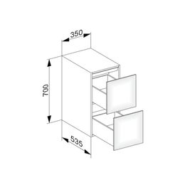 KEUCO Sideboard Edition 11 31321, B: 350, H: 700, T: 535 mm 31321110000