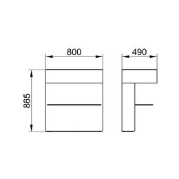 KEUCO Waschtischunterschrank Edition 11 Art mit Glasablage 32510, 32510540800
