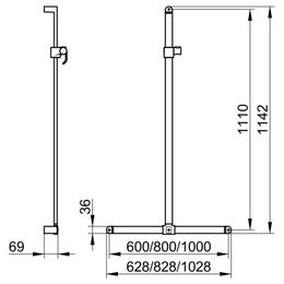 KEUCO Duschhandlauf Elegance 31614, verchromt 31614010611