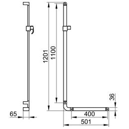 KEUCO Winkelgriff Elegance 31606, verchromt 31606011101