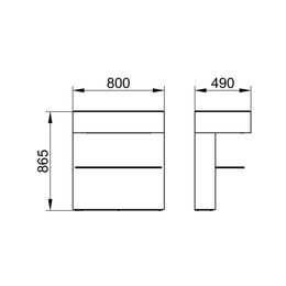 KEUCO Waschtischunterschrank Edition 11 Art m Auszug und Bel. 32511, 32511850801