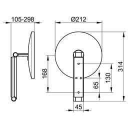 KEUCO Kosmetikspiegel iLook_move rund 17612, unbeleuchtet, Edelstahl-finish, 17612060000 17612060000
