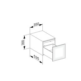 KEUCO Sideboard Edition 11 31320, 1 Front-Auszug, cashmere/Glas cashmere, 31320180000 31320180000