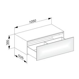 KEUCO Sideboard Edition 11 31324, 1 Front-Auszug, cashmere/Glas cashmere sat, 31324280000 31324280000