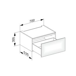 KEUCO Unterbauschrank Edition 11 31311, B: 700, H: 350, T: 535 mm 31311110000