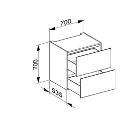 KEUCO Waschtischunterschrank Edition 11 31315, 2 Front-Ausz&uuml;ge 31315110000