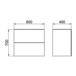 KEUCO Waschtischunterschrank Edition 11 Art mit 2 Ausz&uuml;gen 32512, 32512970800