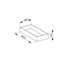 KEUCO Aufbewahrungsbox Edition 11 31300, B: 190, H: 60, T: 420 mm 31300510000