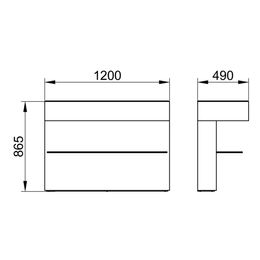 KEUCO Waschtischunterschrank Edition 11 Art mit Glasablage 32510, 32510551200