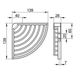 KEUCO Eckseifenkorb Seifenk&ouml;rbe 24943, 24943010000