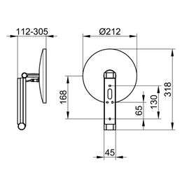 KEUCO Kosmetikspiegel iLook_move 17612, beleuchtet, Unterputz, Raumlichtschalter 17612019003