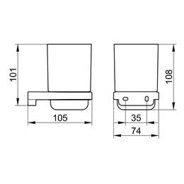 KEUCO Glashalter Collection Moll 12750, 12750259000