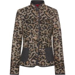 WHITE LABEL Stehkragenjacke mit Leopardenmuster Beige/Leo (Gr&ouml;&szlig;e: 36)