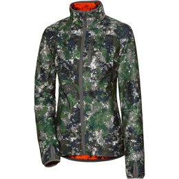 Parforce Damen Wendefleecejacke Tecl-Wood&reg; Signalfarbe Oliv/Signalorange (Gr&ouml;&szlig;e: XL)