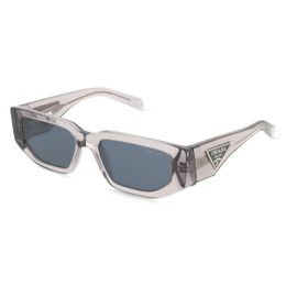 Prada 0PR 09ZS | Herren-Sonnenbrille | Fassung: Vollrand, Eckig, Acetat, Grau Transparent | Glasfarbe: Grau