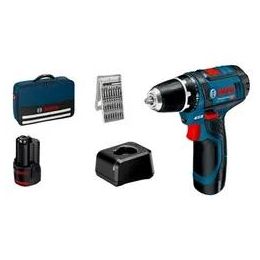 Bosch Akku-Bohrschrauber GSR 12V-15, 2 Akku GBA 12V 2.0Ah, Ladg. u. Werkzeugtasche