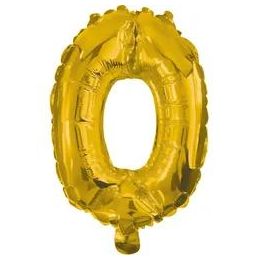 Procos - Folienballon - Zahl &raquo;0&laquo; (33cm, gold)