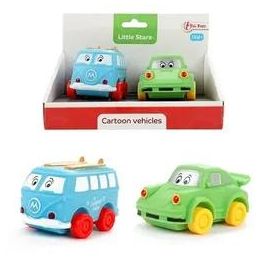Toi-Toys - LITTLE STARS - 2 weiche PVC-Autos - Cartoon vehicles