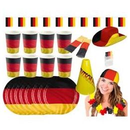 Amscan - Gro&szlig;es Deutschland Fan-Set (24-teilig)