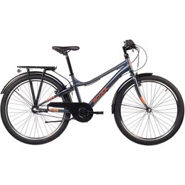 S'COOL Jugendfahrrad S&rsquo;COOL "S'COOL troX" Gr. 38, orange (dunkelgrau, orange), Fahrr&auml;der, Kinder, 38cm, 26 Zoll (66,04cm), 26 Zoll, Jugendliche, mit Gep&auml;cktr&auml;ger und Schutzblech
