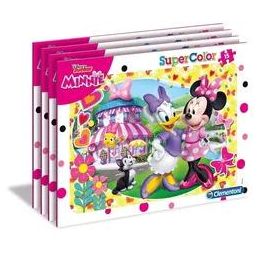 Clementoni 22230 - Supercolor Puzzle 2er Set - Minnie Maus (15 Teile) 2 Motive