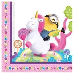 Procos - Minions Einhorn - Servietten (33x33cm, 20 St&uuml;ck)