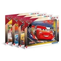 Clementoni 22232 - Supercolor Puzzle 2er Set - Cars (15 Teile) 2 Motive