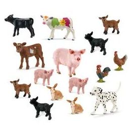 Schleich - Tierfiguren - Bauernhof-Set mit 15 Tieren