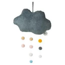 Picca Loulou Mobile "Wolke" (grau, 34cm) mit Pom-Poms