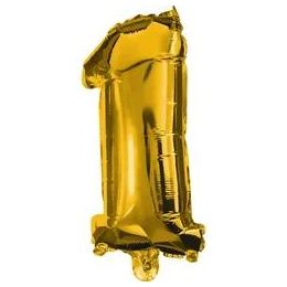 Procos - Folienballon - Zahl &raquo;1&laquo; (33cm, gold)
