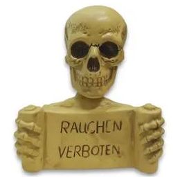 Keramik-Totenkopf "Rauchen Verboten"