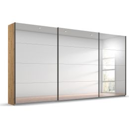 Schwebet&uuml;renschrank Rauch "Kleiderschrank Schrank Garderobe W&auml;scheschrank Ankleide ORACLE", braun (eiche artisan), B:360cm H:210cm T:62cm, Holzwerkstoff, Schr&auml;nke, Schwebet&uuml;renschrank, mit Spiegelfront