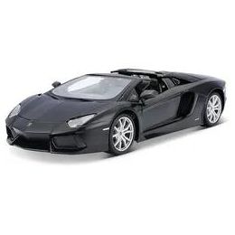 Maisto 31504 - Modellauto - Lamborghini Aventador LP 700-4 Roadster (mattschwarz, Ma&szlig;stab 1:24)