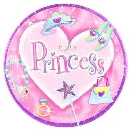 Amscan Pappteller - Prinzessin (8er Pack, 23cm)