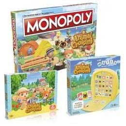 Hasbro Animal Crossing Spiel 3er Set: Monopoly + Match + Puzzle (1000 Teile)