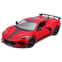 Maisto 31534 - Modellauto - Chevrolet Corvette Stingray Coupe High Wing '21 (rot, Ma&szlig;stab 1:24)