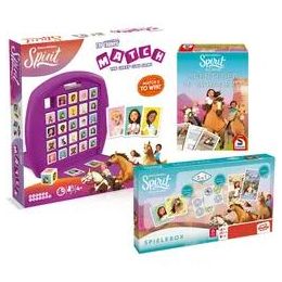 BUNDLE Spirit Riding Free - Top Trumps Match, Kartenspiel und 3in1 Spielebox