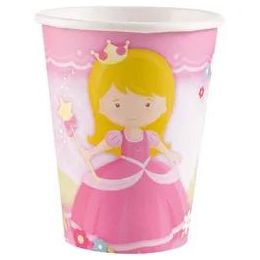 Amscan Pappbecher - Prinzessin Motiv 2 (8er Pack, 266ml)