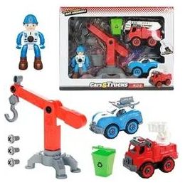 Toi-Toys 20581A - CARS_TRUCKS Spielset - Feuerwehr Polizei