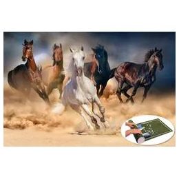 Puzzle inkl. Matte - Herd of Horses (1000 Teile)