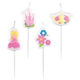 Amscan Mini-Figurenkerzen - Prinzessin (4er Pack)