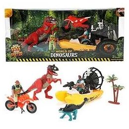 Toi-Toys - Spielfiguren Set - World of Dinosaurs (Boot, Dinos, Motorrad, Figuren)